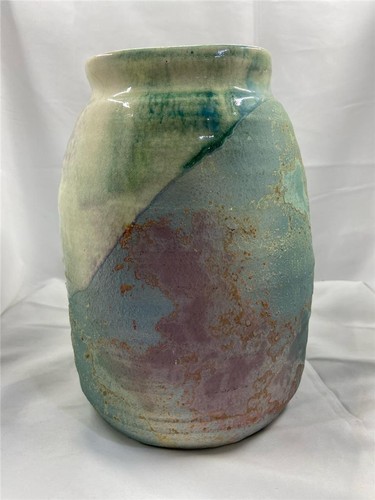 8.5" Tony Evans Pottery Vessel Art Vase Signed 85 Square Top | eBay