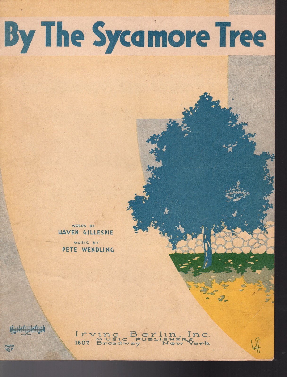 By The Sycamore Tree Sheet Music 1931 Leff | eBay