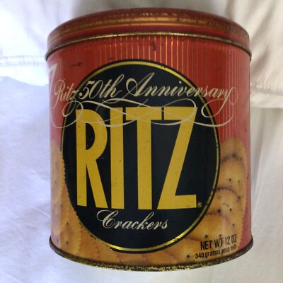 Vintage Ritz 50th Anniversary Cracker Tin Collectible Food Container | eBay