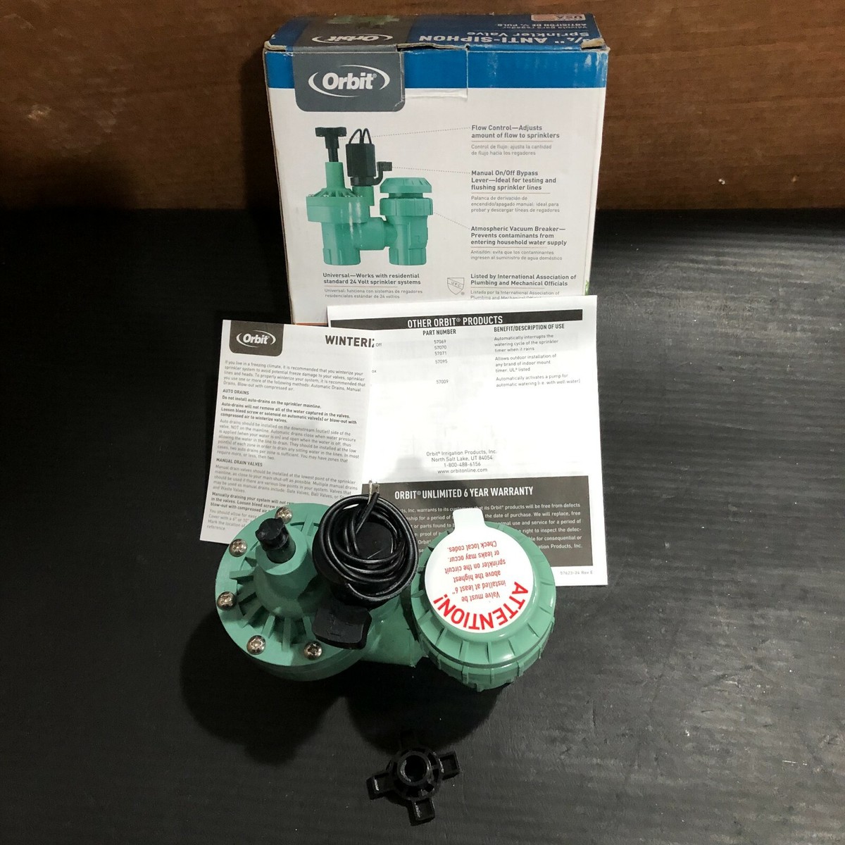 Lawn Sprinkler Anti Siphon Valve 3/4 In. Anti Siphon Automatic Valve