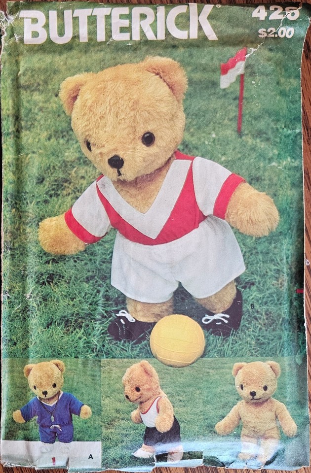 Butterick Sewing Patterns Craft Stuffed Animal Plush Dolls Bears Home+ ...