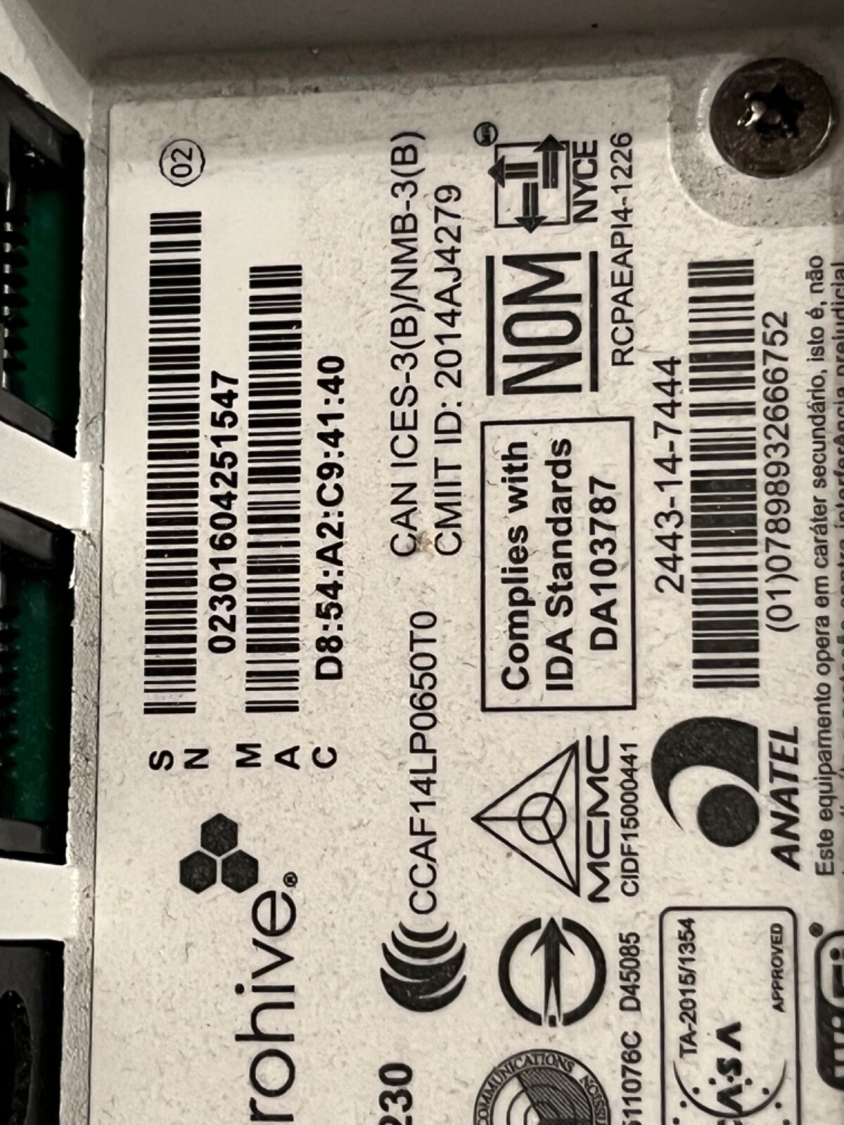 Lot of 10 Aerohive AP230 Access Points AH-AP230-AC-FC. AP230 AH-AP230 ...