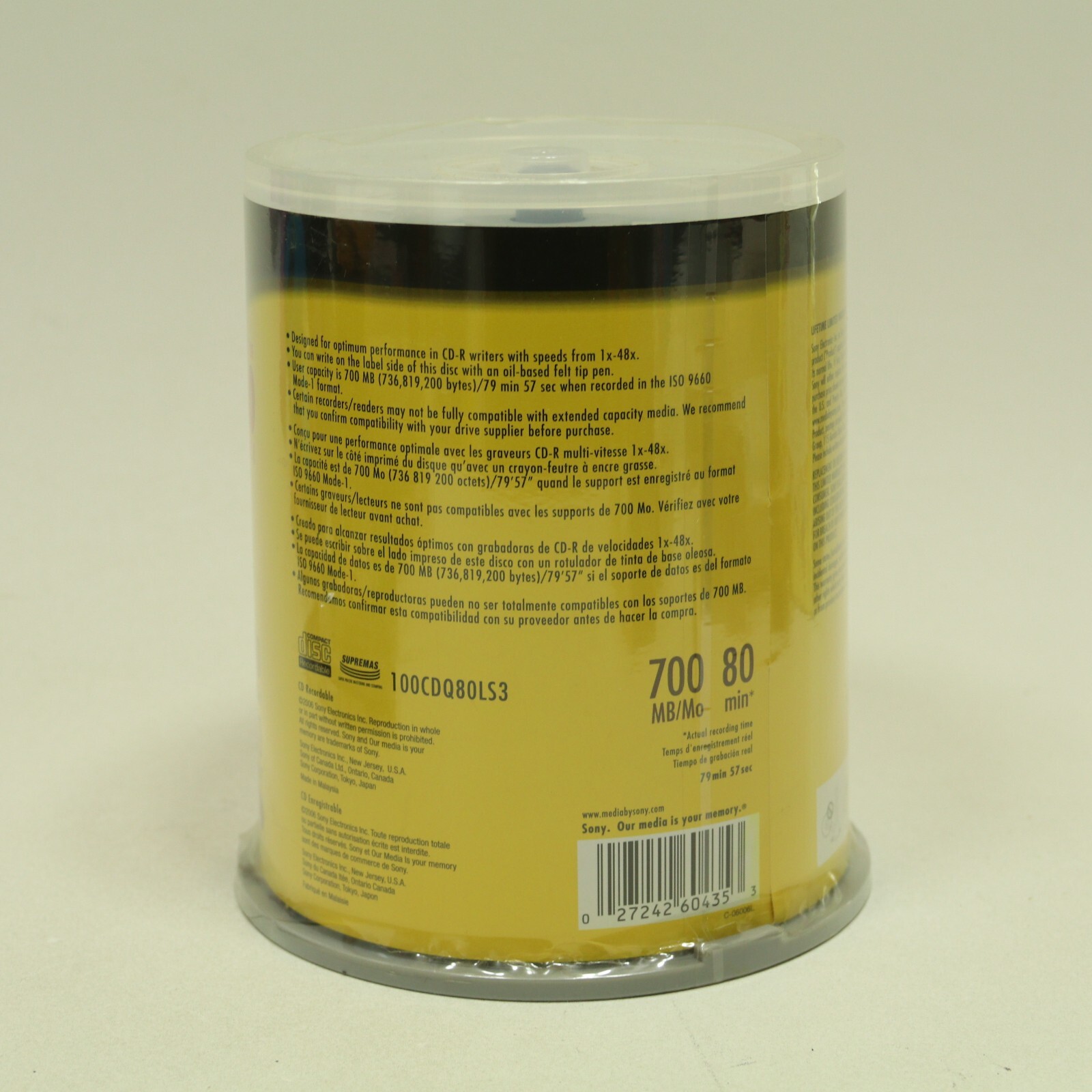 Sony CD-R 700MB Storage Media Discs - Pack of 100 for sale online | eBay