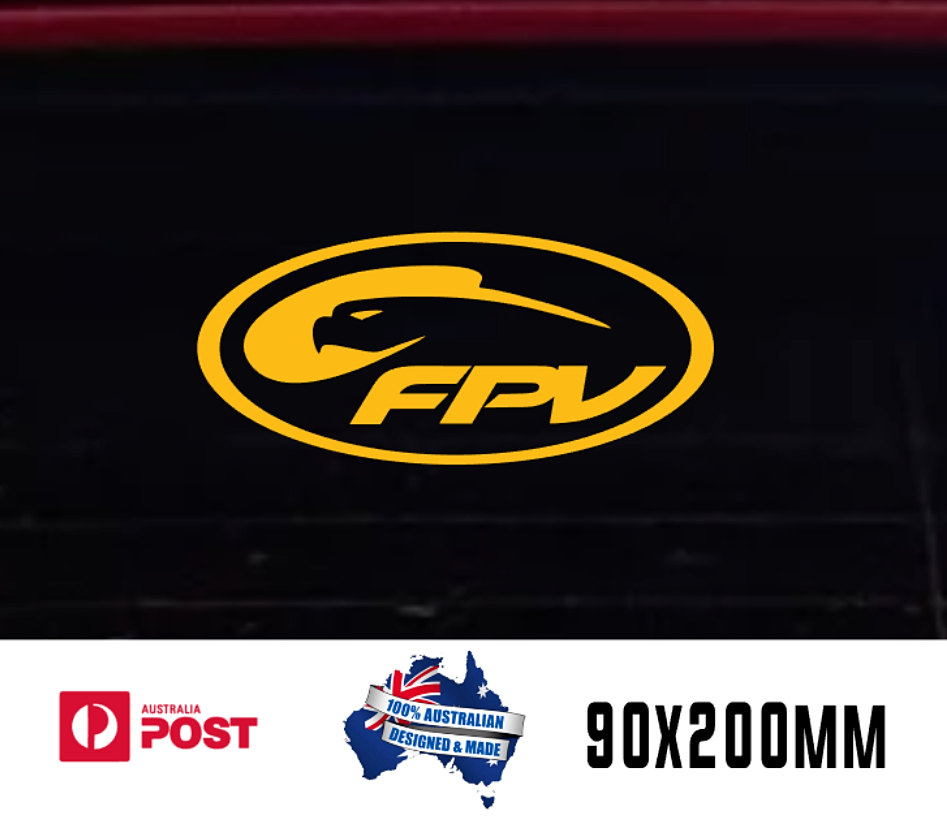 FPV Windshield Windscreen Sticker Decal 200mm YELLOW | eBay Australia