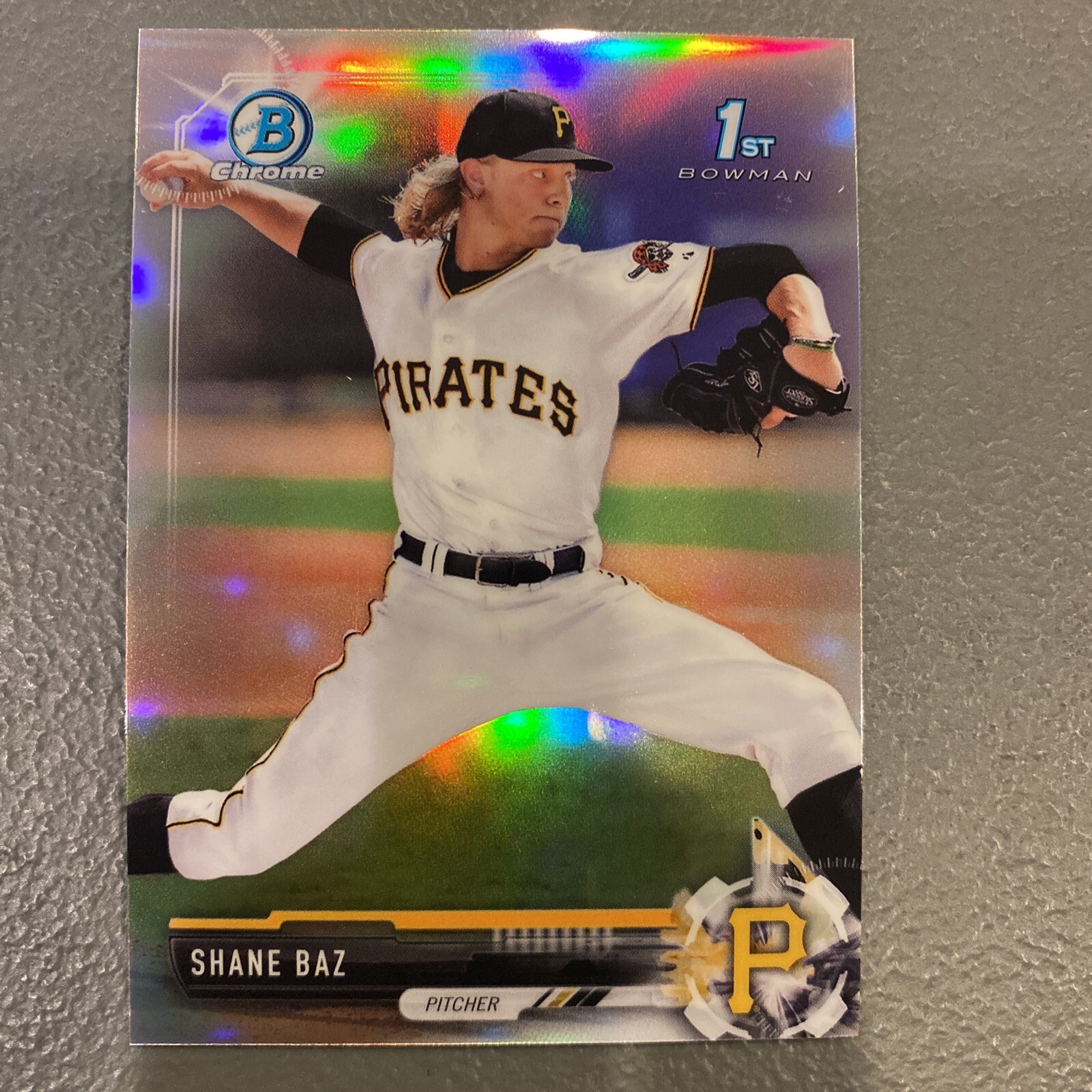 2017 Bowman Chrome Draft Shane Baz 1st Prospect Refractor #BDC-44 ...