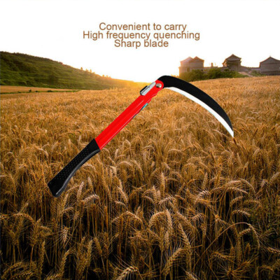 16" Folding Steel Sickle Hand Scythe Crops Farm Yard Weed Grass Cutter ...