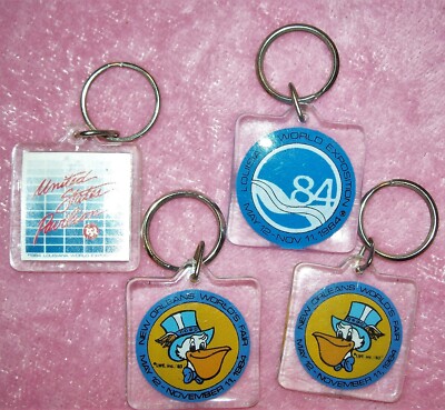 Lot of 4 New Orleans LA 1984 World's Fair Keychains United States ...