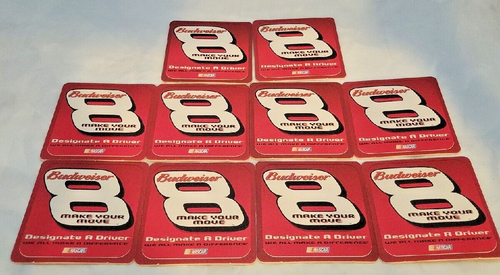 10 Budweiser Racing Dale Jr Number 8 Beer Coasters | eBay