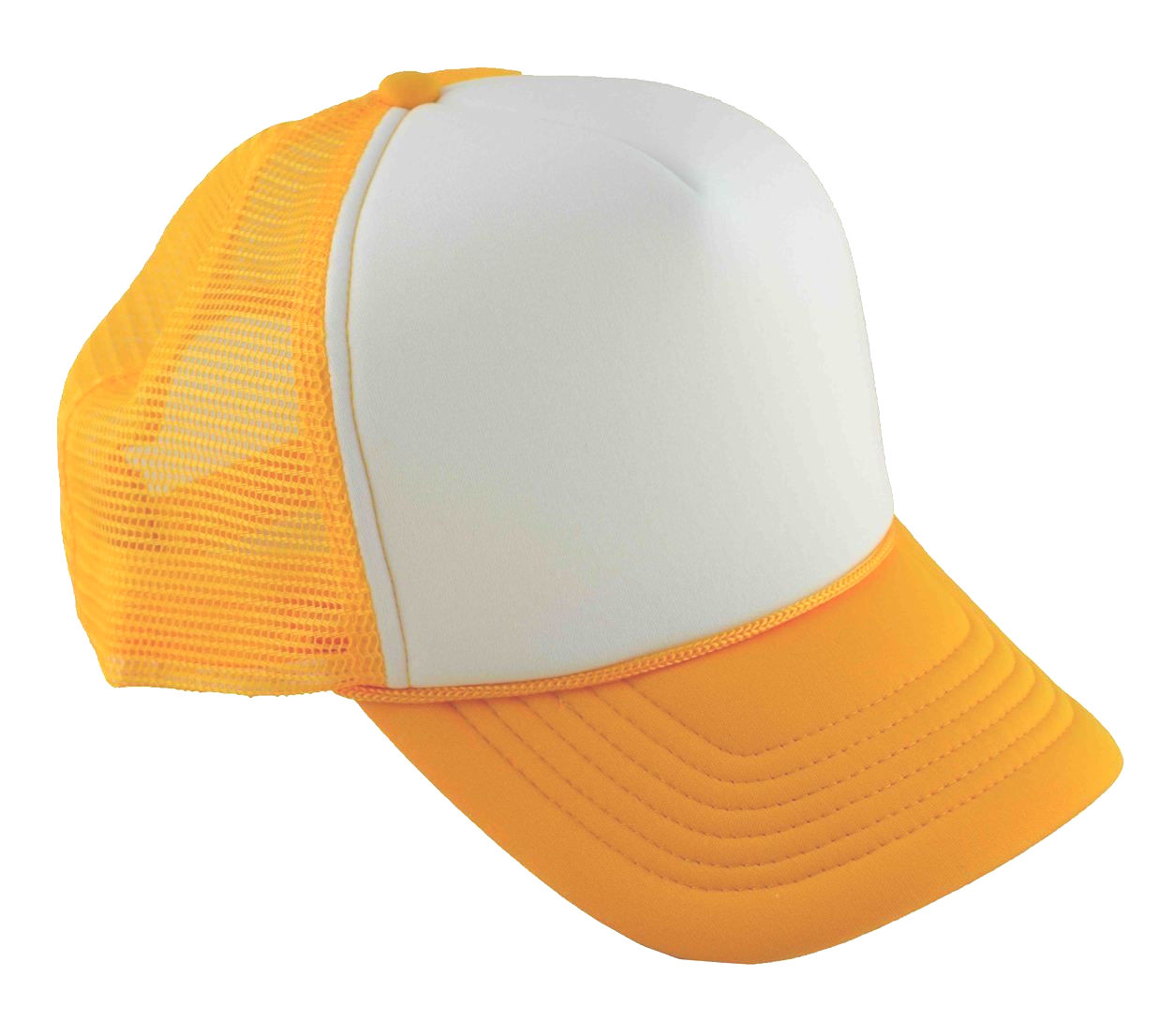 Summer Mesh Trucker Adjustable Cap White Yellow | eBay