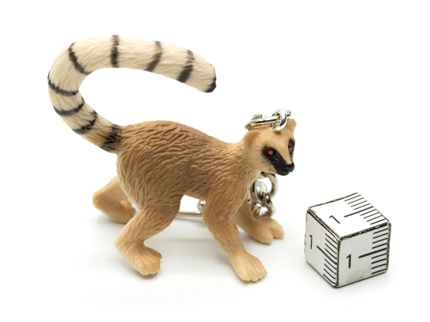 Lemur Monkey Keychain Charm Key Ring Zoo Ringtail Stripes | eBay