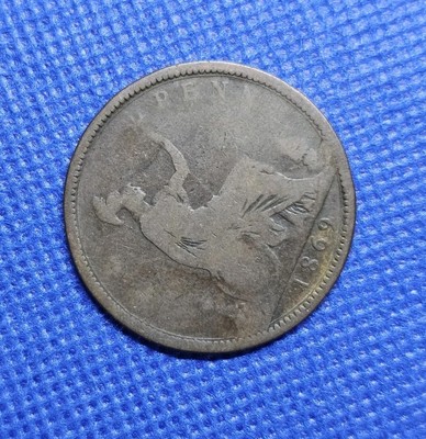 1869 Penny Victoria British Bronze Coin | eBay
