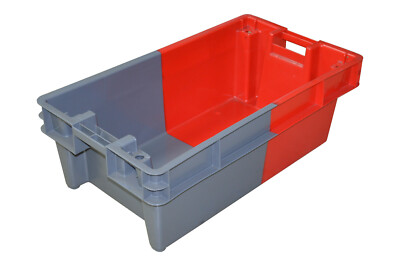 Transportbox Lagerbox Grau/Rot 800X440x270mm K800/2 Plastipol-Scheu ...