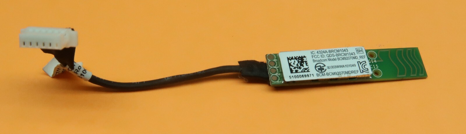 Bluetooth Boardcom Model BCM92070MDREF QDS-BRCM1043 w/cable IC:4324A ...