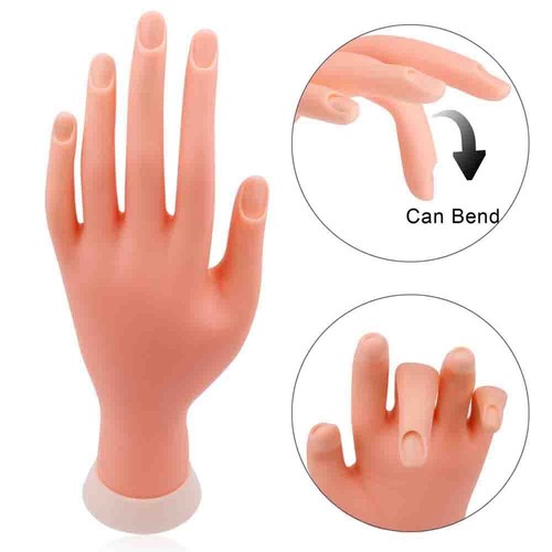 Acrylic Gel False Hand Trainer Tools Plastic Fake Finger Nail Art ...