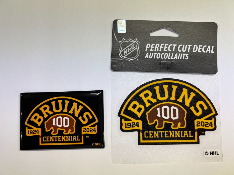 Boston Bruins Centennial Logo Die Cut All Weather Vinyl Sticker and ...