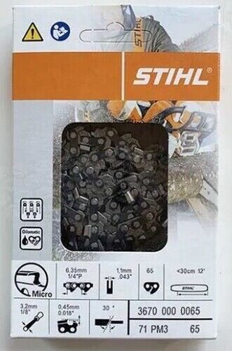 Chain Chainsaw Stihl Original 65 Mesh 71 PM3 65 Small Micro 36700000065 ...