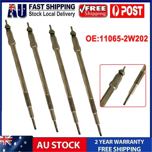 4 Glow Plugs for ZD30 DDT 3.0LT Turbo Diesel GU Patrol D22 Navara 11065 ...