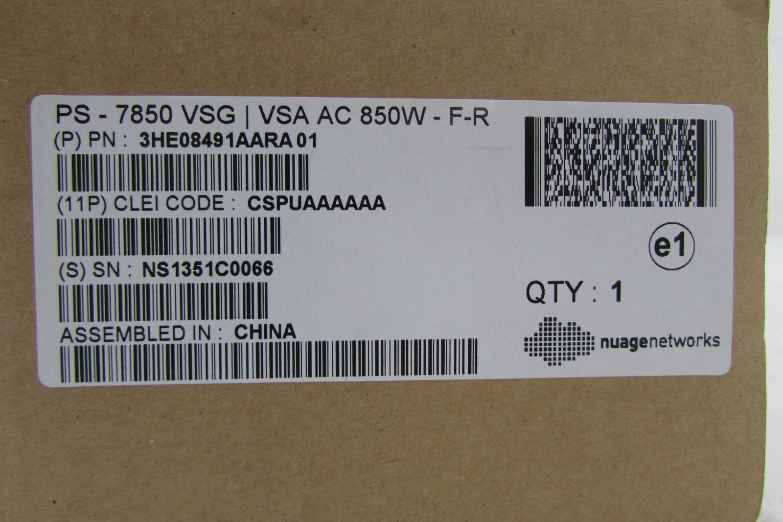 Nokia PWR 7850 VSG AC 850W R-F 3HE08491AARA NEW! | eBay