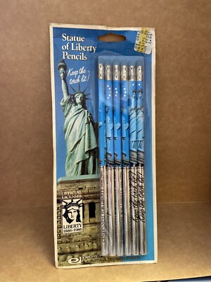 Vintage Statue Of Liberty Pencils Six Pack Empire Pencil Corp. NOS | eBay