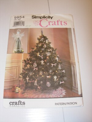crafts uncut simplicity 9954 sewing pattern christmas tree ornaments ...