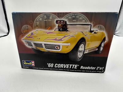 2008 Revell 1/25 68 Corvette Roadster 2n1 Open Box Sealed Bags Complete ...