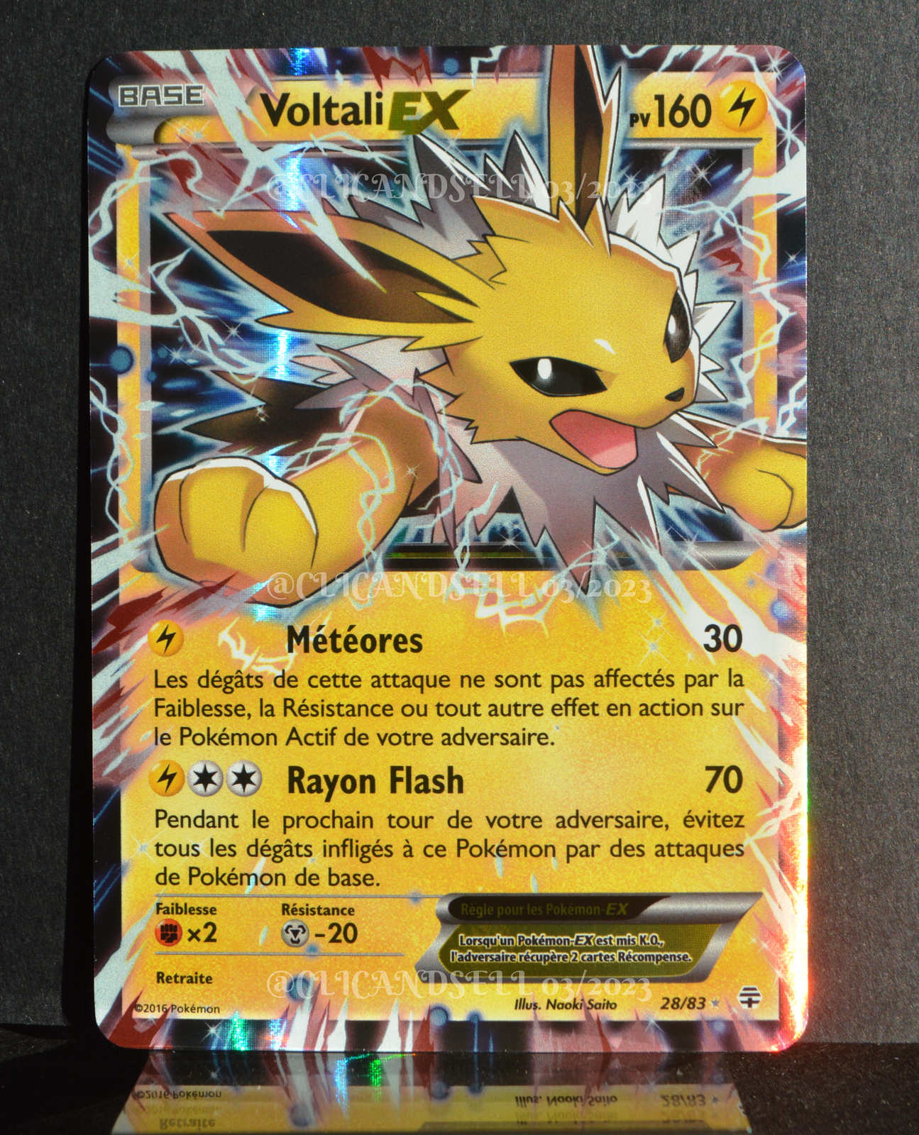 carte Pokémon Voltali EX 28/83 #10 G01 - Générations NEUF FR | eBay