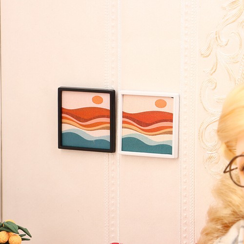1/12 Dollhouse Miniature Wall Painting Dollhouse Living Room Mural ...