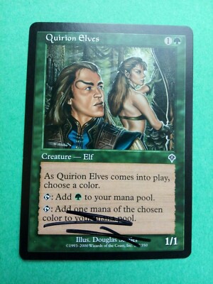 MTG Magic Quirion Elves Signed Artist Proof x1 Invasion Douglas Shuler ...