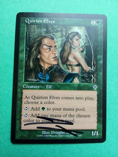 MTG Magic Quirion Elves Signed Artist Proof x1 Invasion Douglas Shuler ...