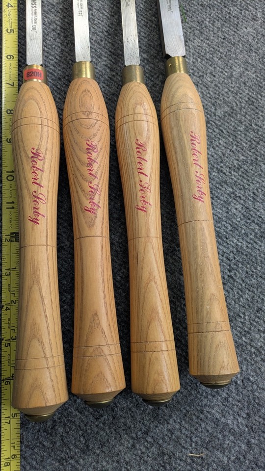 Robert Sorby Sheffield England HSS 4 Piece Chisel Set for Woodturning ...