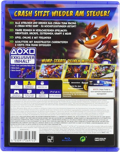 Crash Team Racing Nitro-Fueled - (German Version) (PlayStation 4) (UK ...