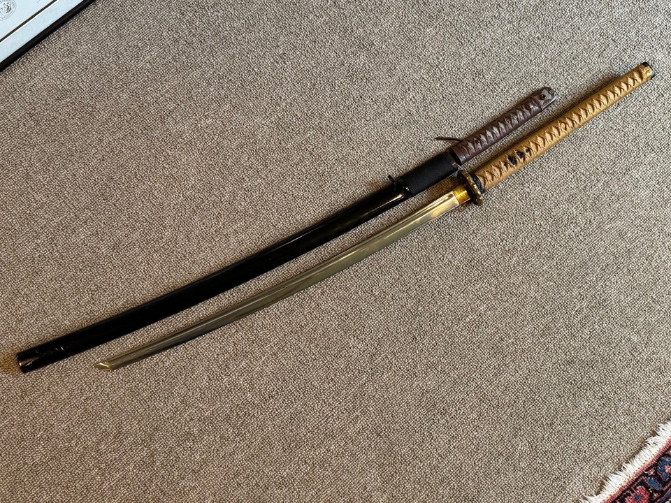 Japanese IJA WWII Type 95 NCO Shin Gunto Sword Katana Matching Numbers ...