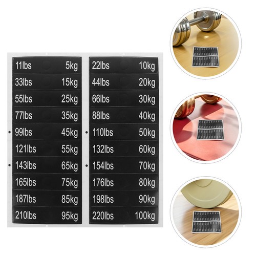 3 Sheets Weight Stickers: Weight Stack Labels Decals - Weighting Number ...