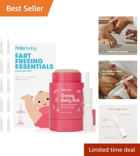 Fart Freeing Essentials Kit: Windi Tubes & Hypoallergenic Belly Rub for ...