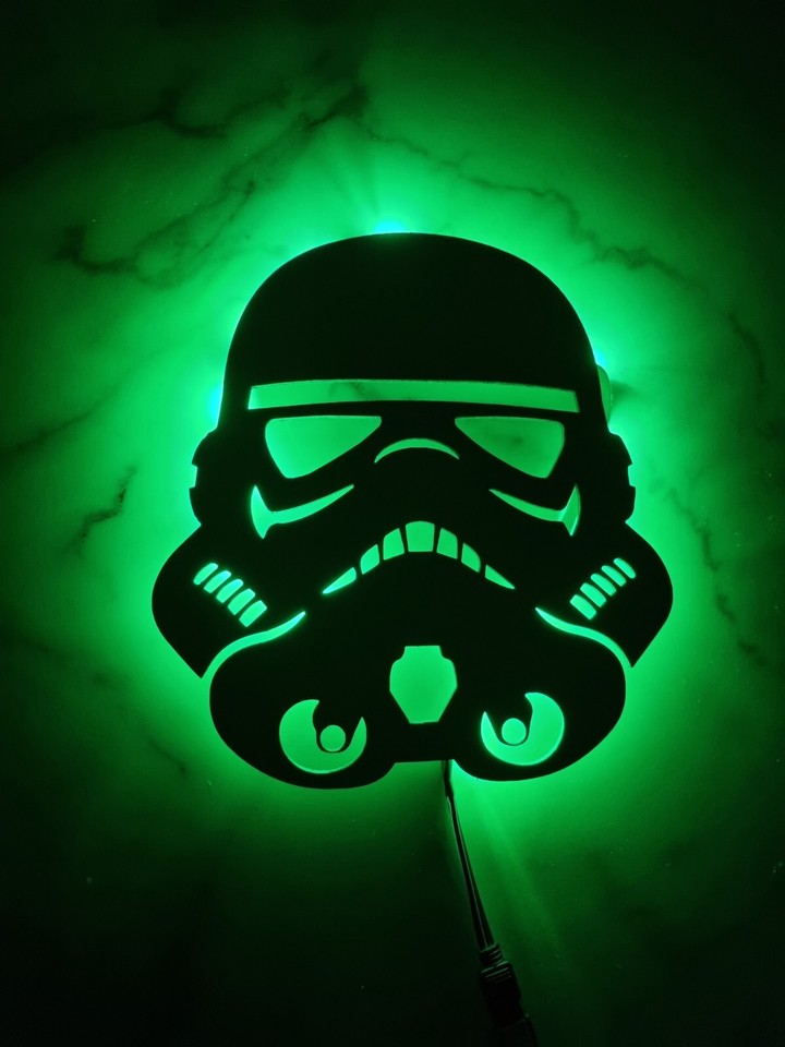 Stormtrooper Night Light. Star Wars Themed Wooden LED light | eBay