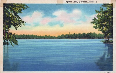 Curt Teich Linen Postcard "Crystal Lake Gardener Mass" 1940 | eBay