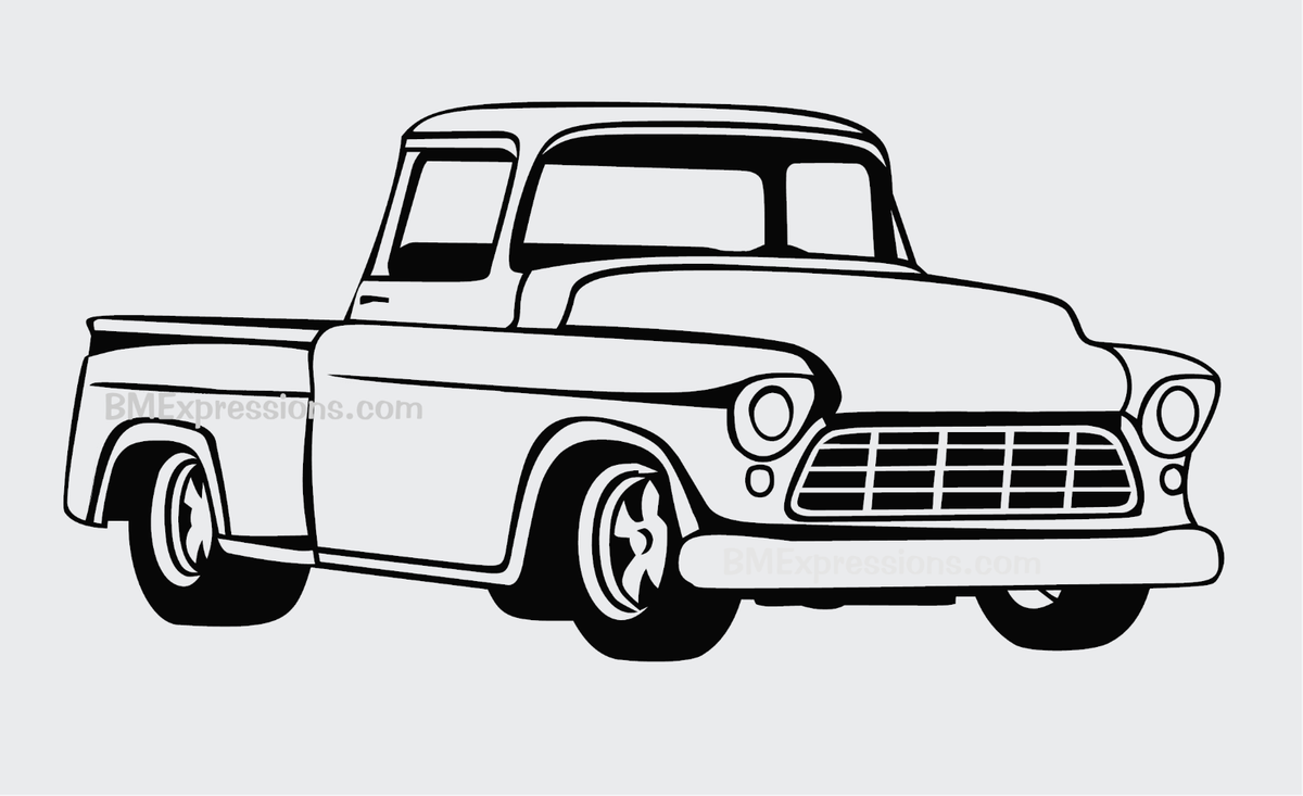 57 Chevy Truck Tegninger Til Fargelegging