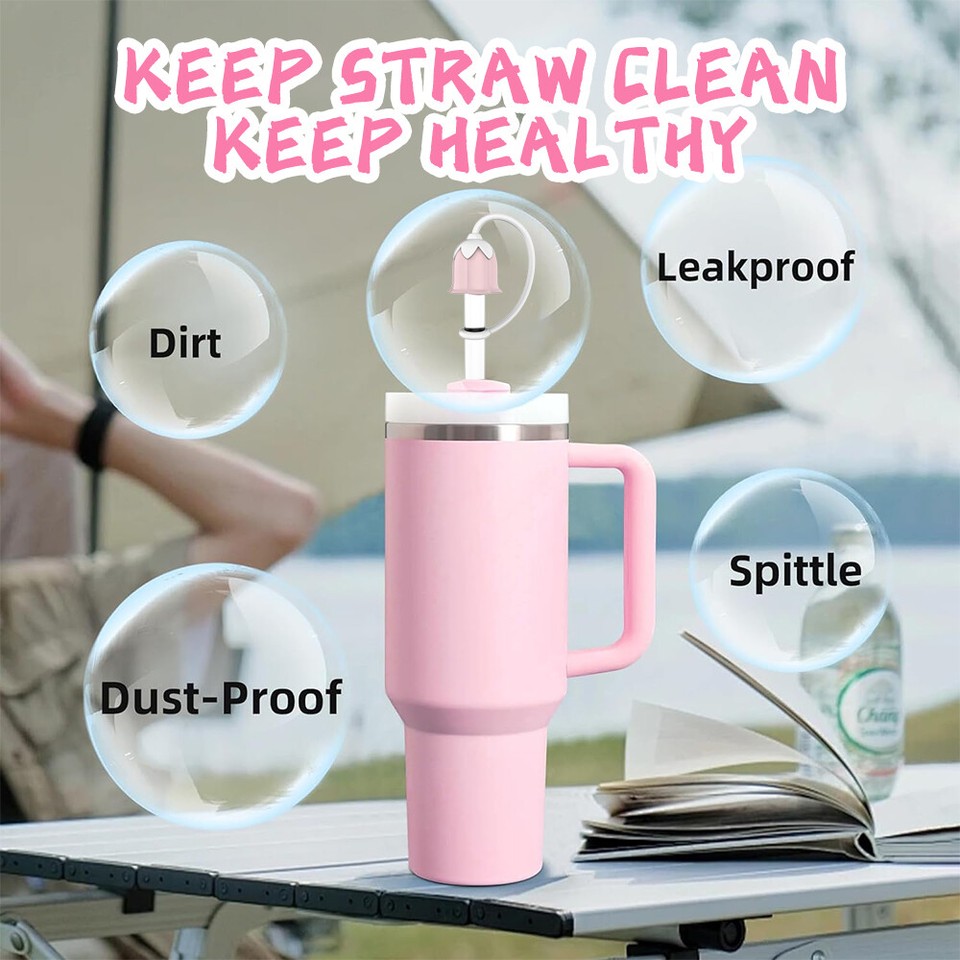 3PCS Straw Cover for Stanley 20&30&40Oz Tumbler 0.4in Silicone Covers ...
