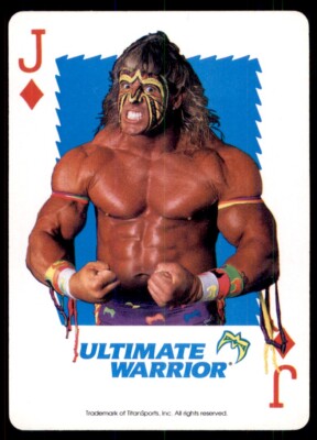 1991 WWE/WWF Playing Cards The ULTIMATE WARRIOR Jack of Diamonds | eBay