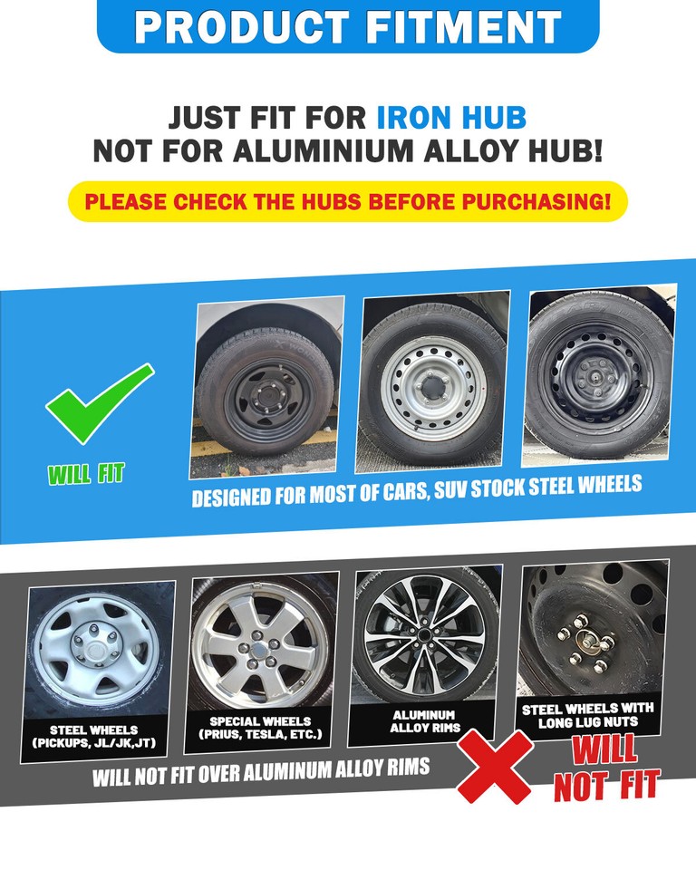 16" Set of 4 Glossy Silver Wheel Covers Snap Hub Caps Fits R16 Tire ...