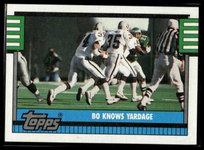1990 Topps #522a Bo Knows Yardage | eBay