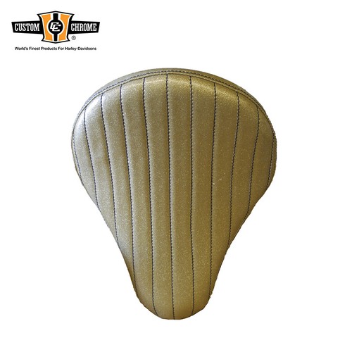 16"x12"Gold Tuck+Roll Metal Flake Solo Spring Seat Fit For Harley ...