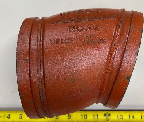 6" 22.5° Elbow Victaulic Style No.12 Grooved Ends IPS Fitting Fire ...