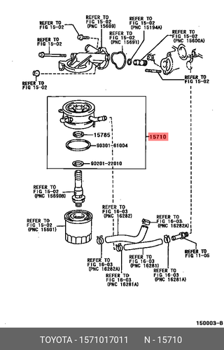 Genuine OE oil cooler, 1571017011 for TOYOTA 15710-17011 | eBay