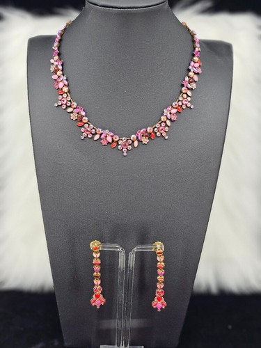 Gorgeous Vintage Sorrelli Brass & Swarovski Necklace & Earring Set ...