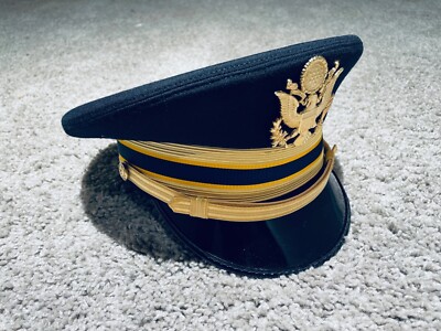 mens U.S. Army dress blue Kingform service cap company grade 7-1/8 CBRN ...