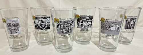 6 NFL GREEN BAY PACKER/MILLER LITE PINT GLASSES-MOMENTS IN TIME | eBay