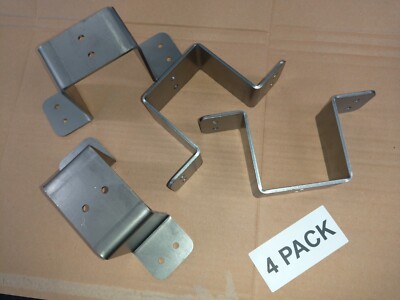 Fence Post to Wall Fixing Brackets. Wall Band 75 x 75mm Raw Steel 4 ...