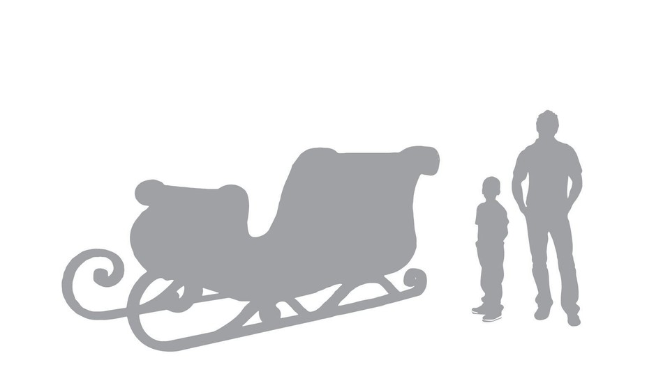 Large Santa Sleigh - Santa Sleigh - 4 Seater 10 FT - Outdoor Christmas ...