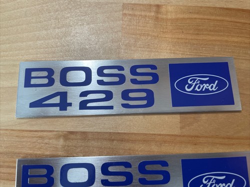 1969 1970 Boss 429 Mustang valve cover metal emblems! One new pair Of ...